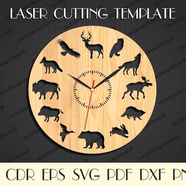 Laser Cut Hunting Clock Svg - Etsy