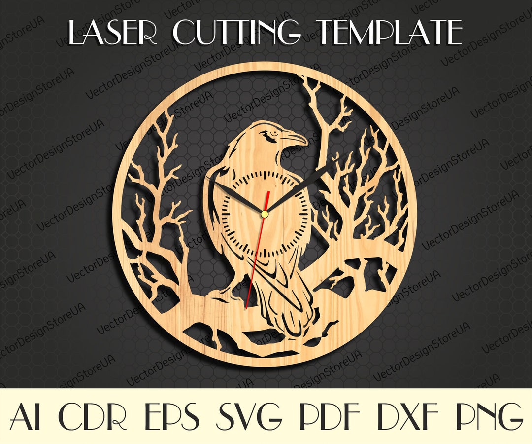 Birds Wall Art,bird Clock Svg,bird Wall Decor,nature Wall Art,tree ...