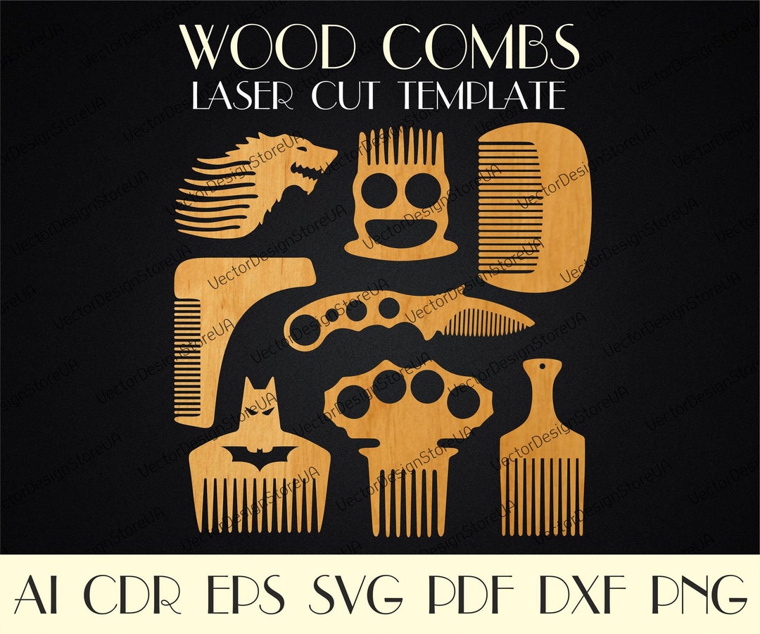 Set 8pcs Hair Combs,beard Combs,combs Svg,comb Gift,hair Assessory,comb ...