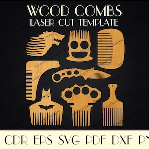 Set 8pcs Hair Combs,beard Combs,combs Svg,comb Gift,hair Assessory,comb ...