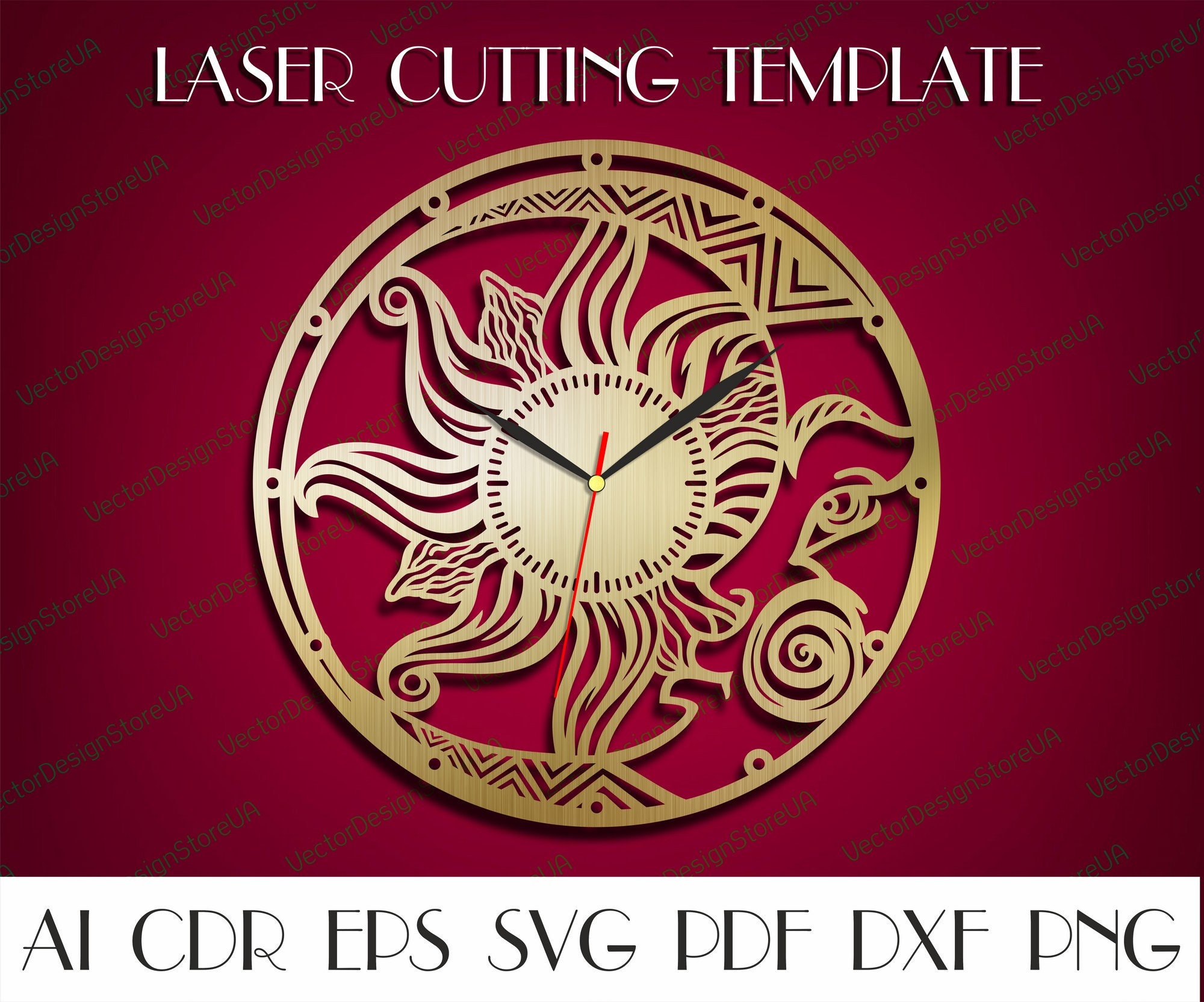 Day and Night Clock Fileday&night Wall Artday and Night | Etsy