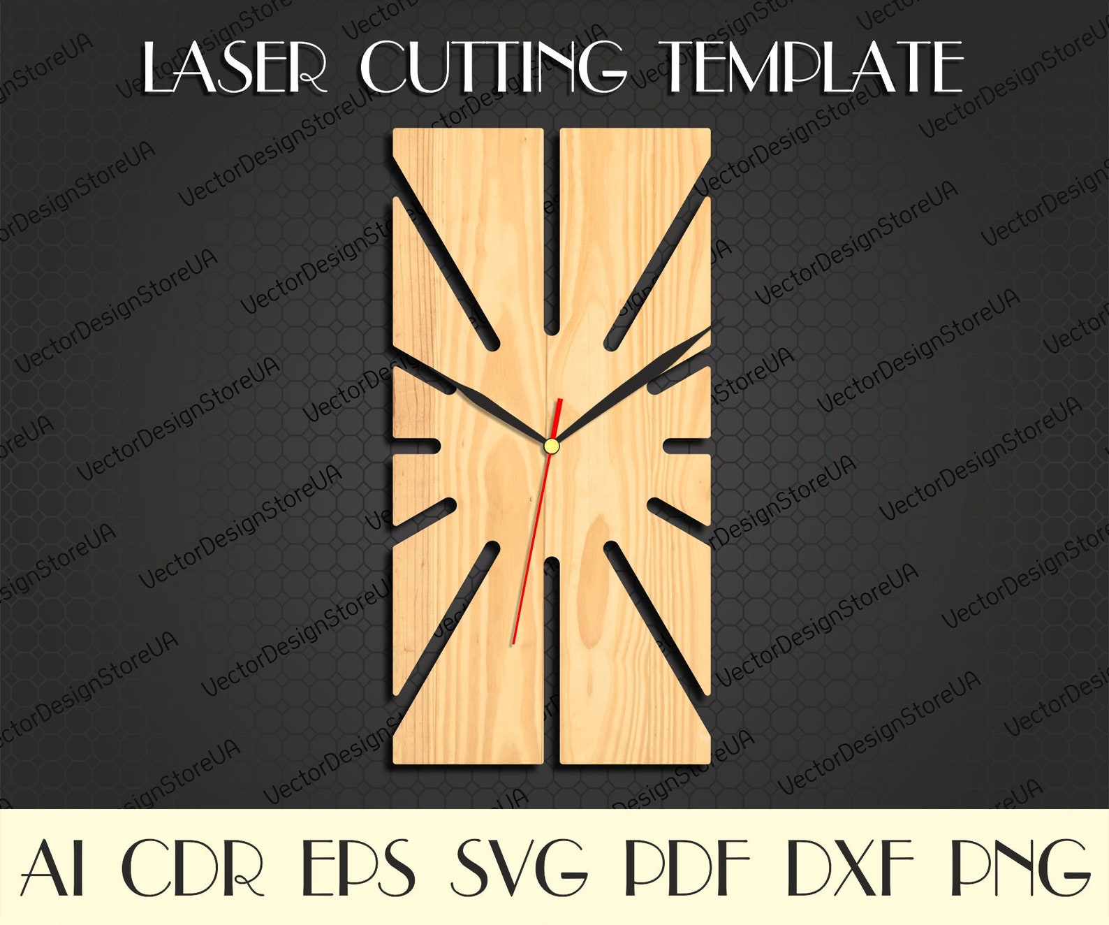 Large Wall Clock Svgmodern Clockunique Wall Decorwedding | Etsy