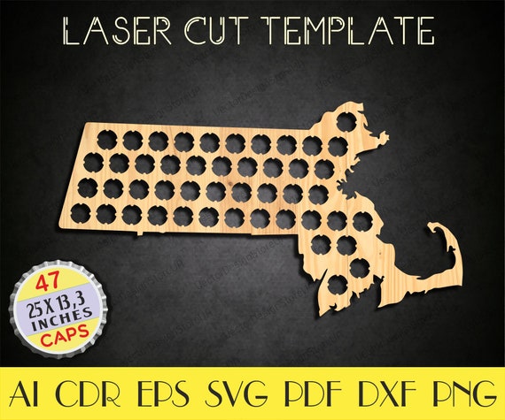 Massachusetts Beer Caps Map Filemassachusetts Beer Wall | Etsy