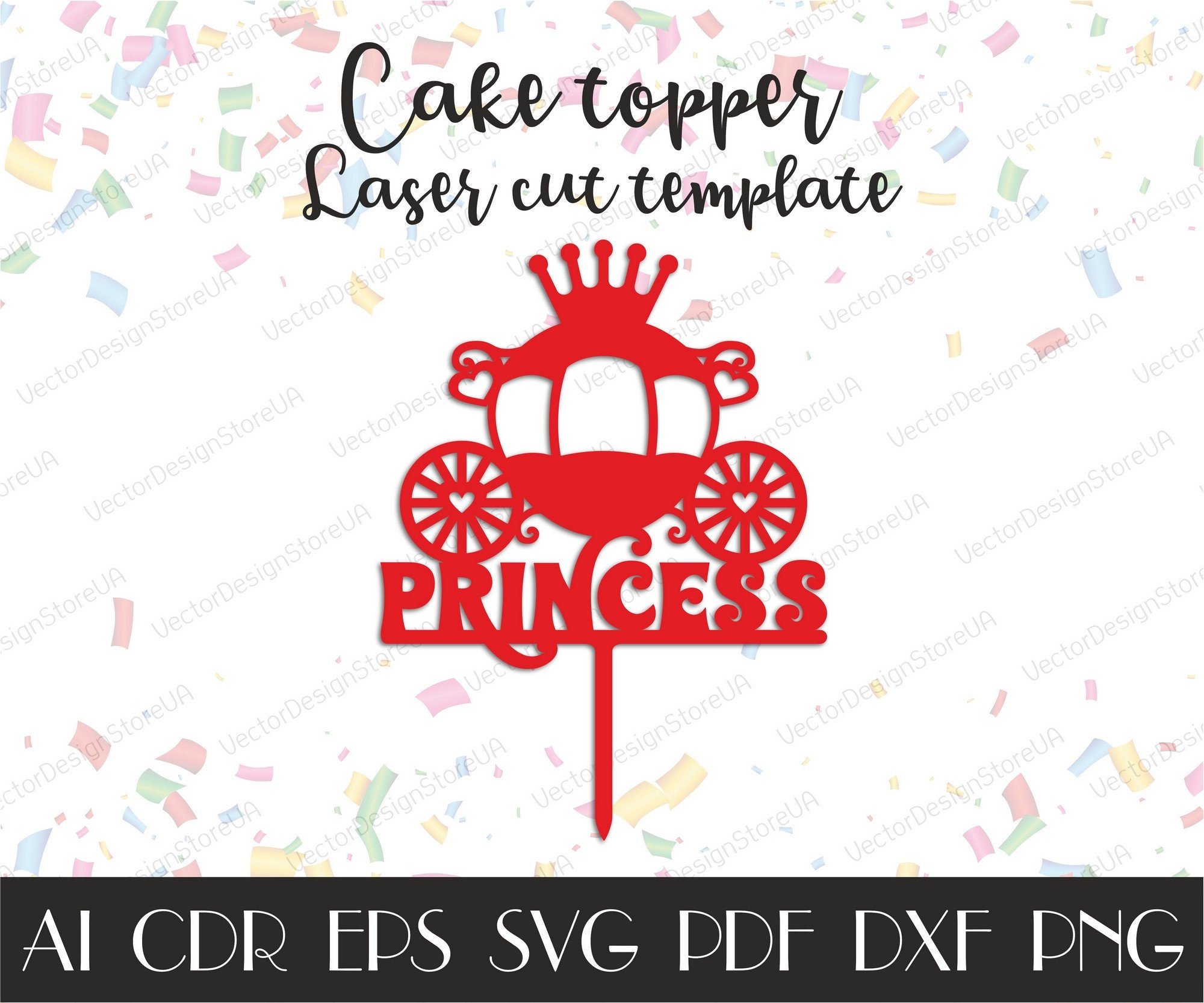 Princess Cake Topper Svg,girl Cake Topper,baby Shower Cake Topper ...