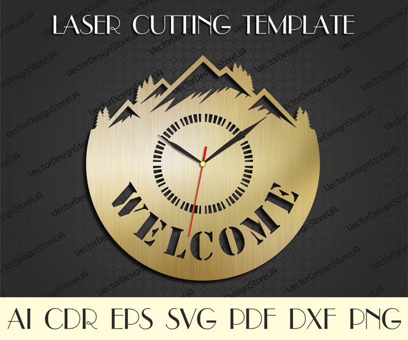 Welcome Clock Dxfwelcome Home Decorwelcome Wall Artwelcome - Etsy