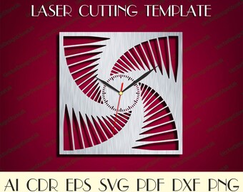 Wall Clock SVG Cut File Multilayer Vector Templates Cnc - Etsy