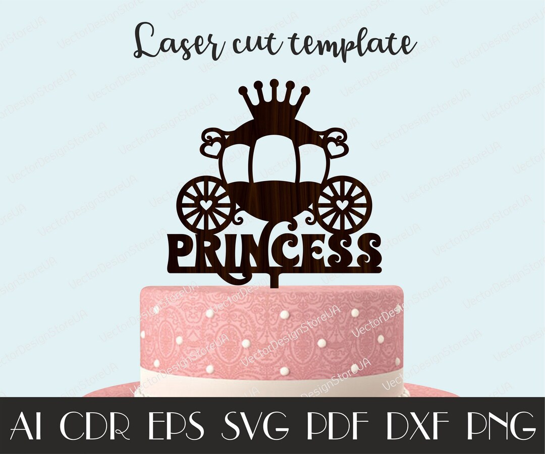 Princess Cake Topper Svg,girl Cake Topper,baby Shower Cake Topper ...