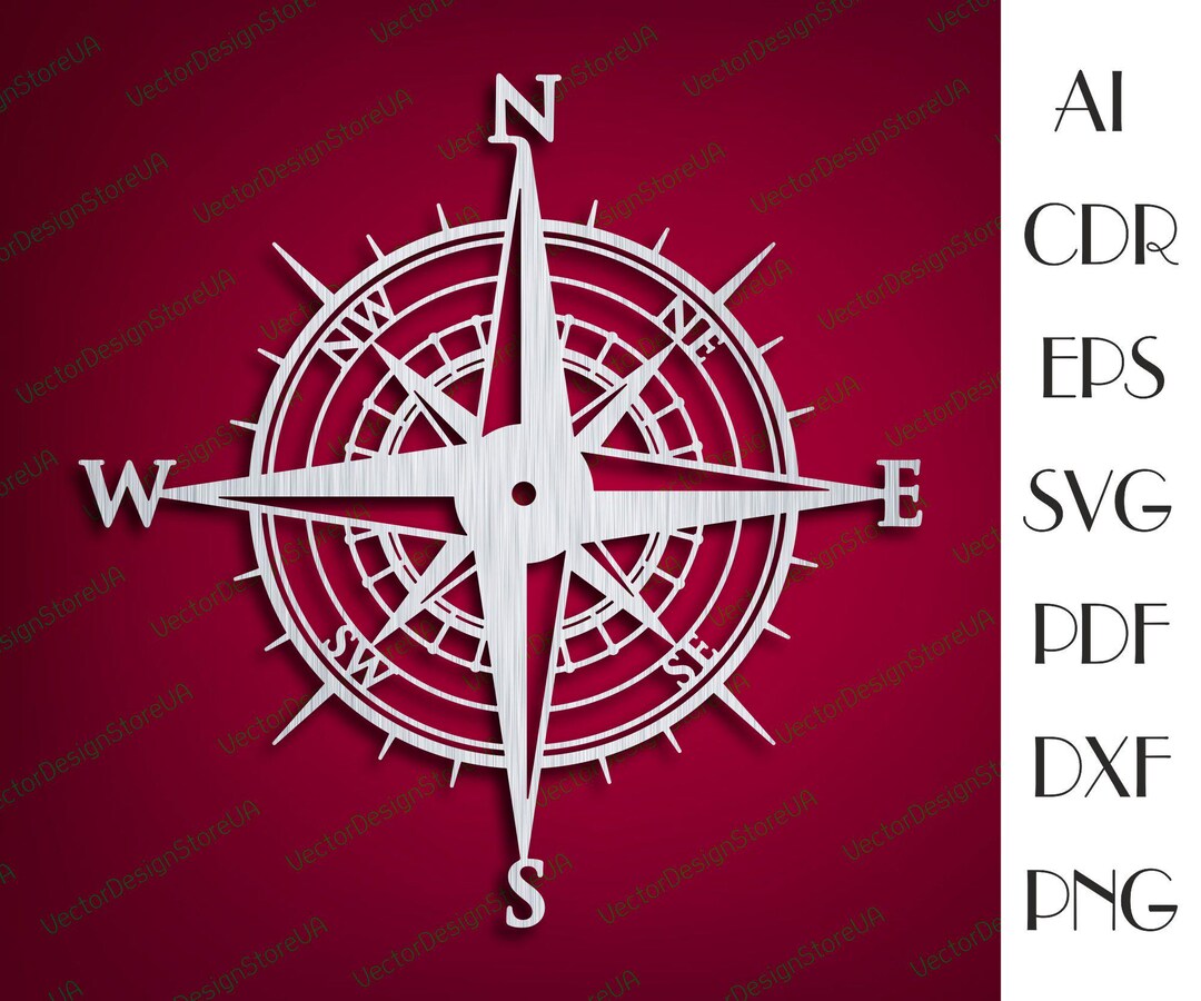 Nautical Wall Art,nautical Decor Svg,compass Decor,compass Svg,compass ...