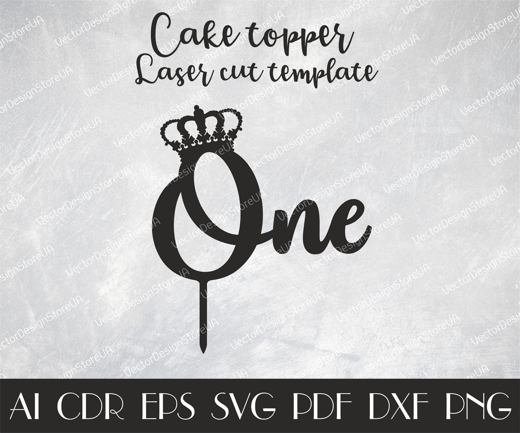 One cake topper svg1st Birthday Cake TopperOne Year Old Cake | Etsy