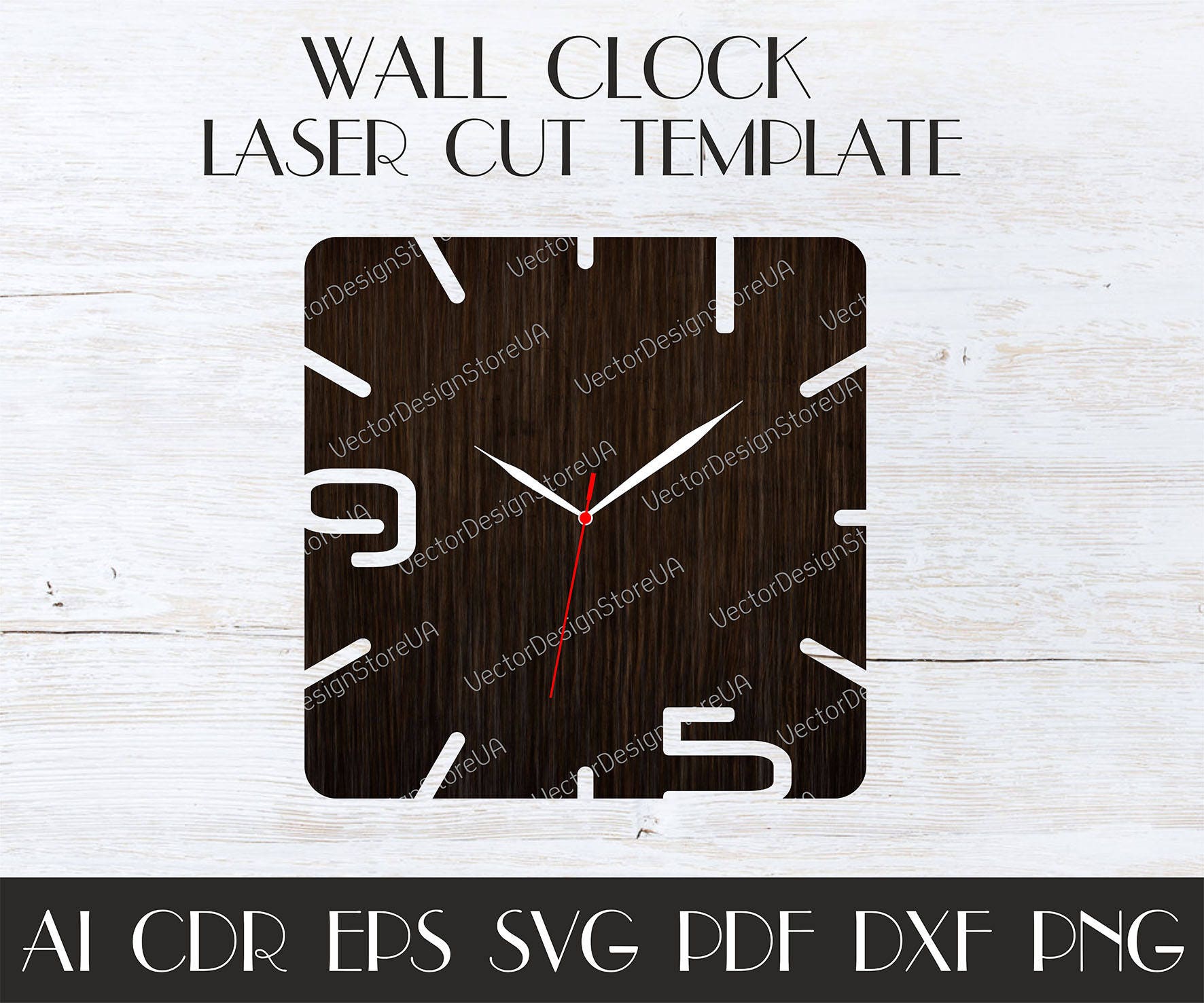 Laser Cut Clock Patternbirthday Giftlarge Clockwood Wall - Etsy