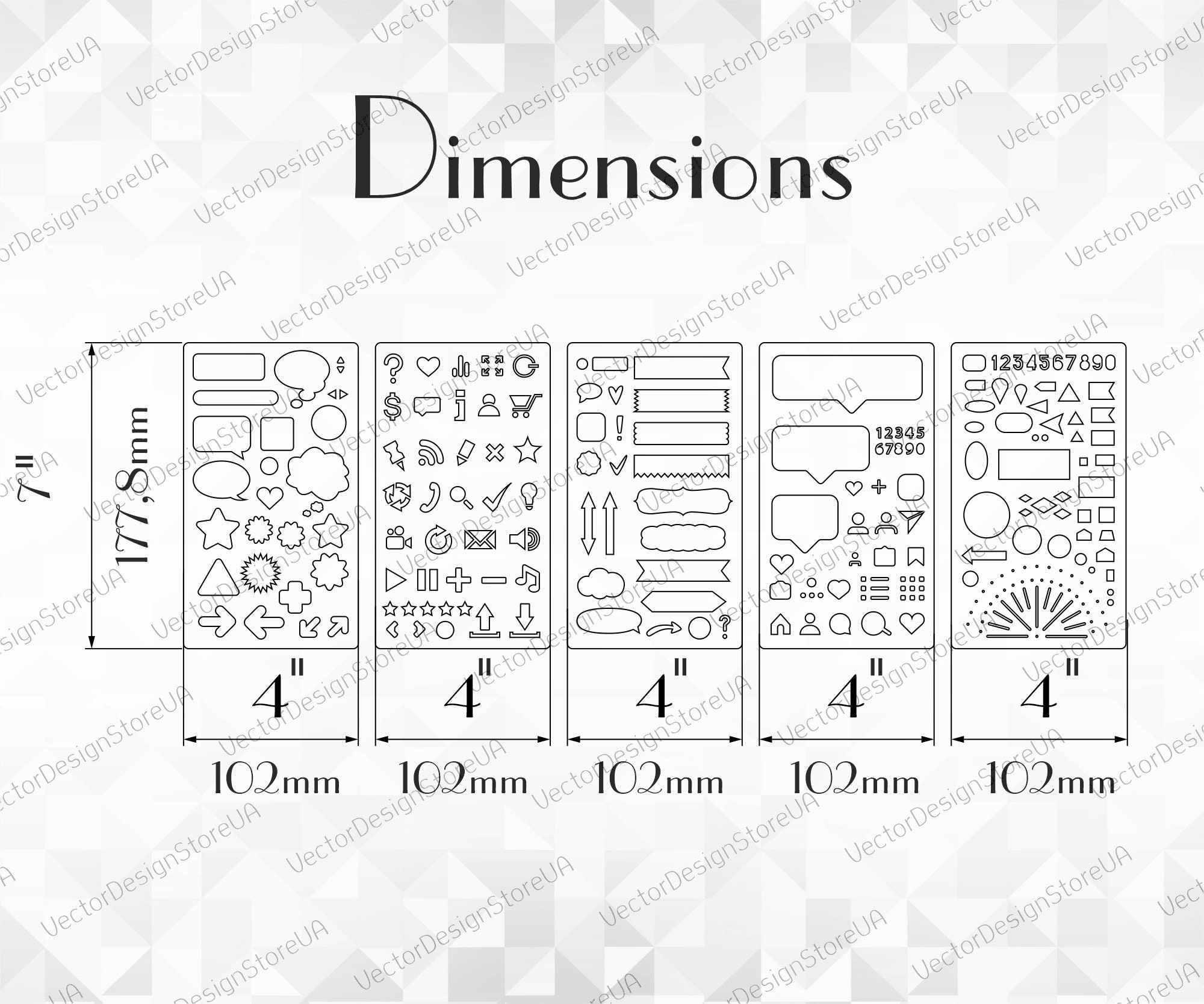 Daily Planner Stencils Set Filesdaily Planners for Kidsdaily - Etsy