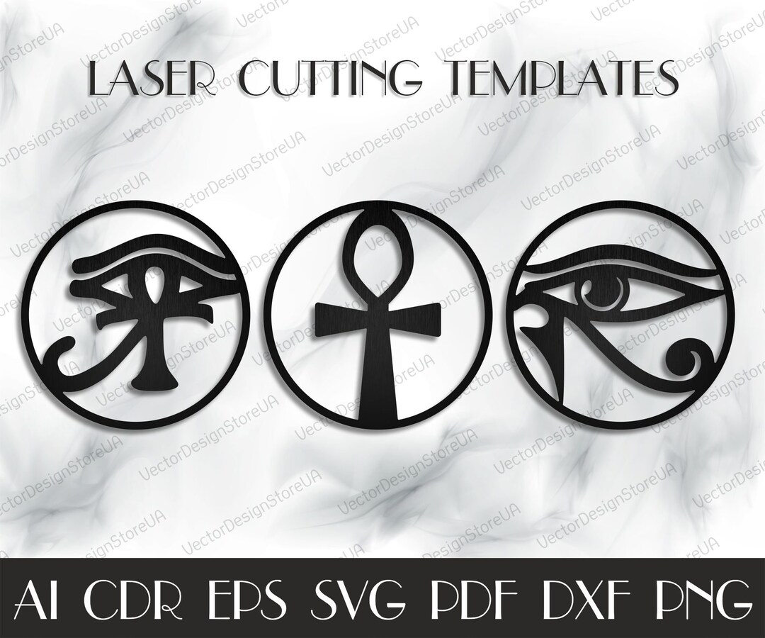 Set Egyptian Symbols Svg,egyptian Svg,egyptian Wall Art,eye of Horus ...
