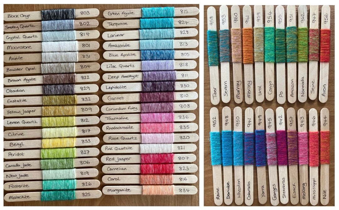 Scheepjes River Washed and Stone Washed Yarn Pegs. Full Set of Yarn ...