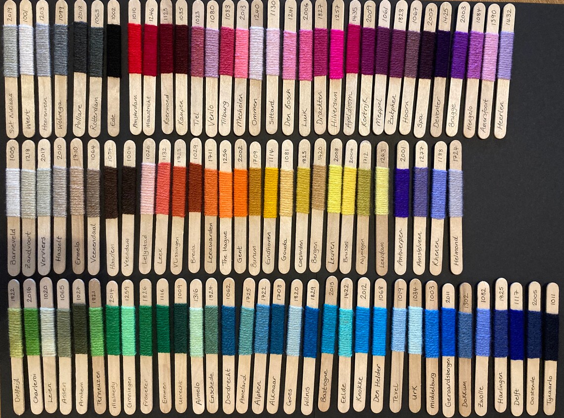 Scheepjes Colour Crafter Yarn Pegs. Full Set of Yarn Sample | Etsy
