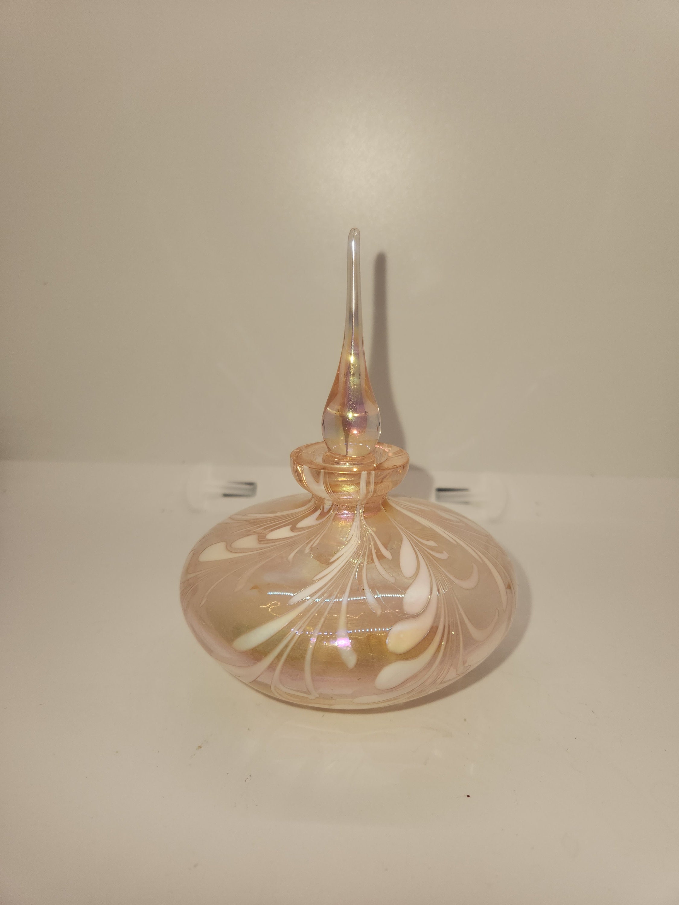 Vintage Murano or Silvestri Hand Blown Pink Swirl Perfume Bottle - Etsy