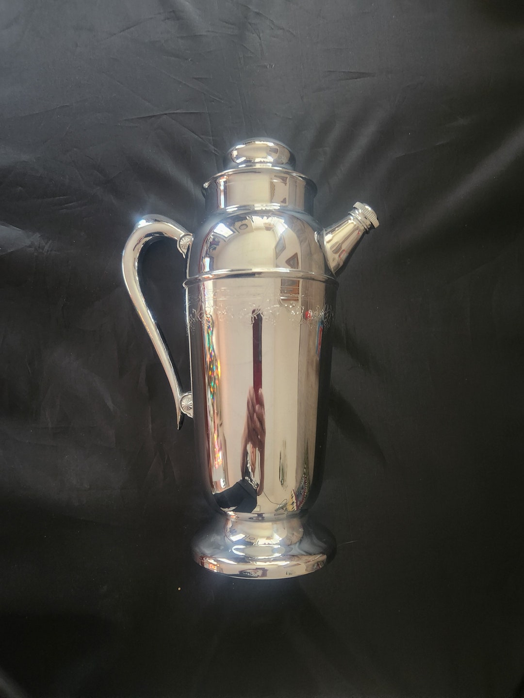 Nice Vintage Mid-century Chrome Cocktail Shaker Pitcher With - Etsy