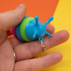 Fidget Slug Earrings - Stim Toy Mismatch Stimmy Autism ADHD Rainbow ...