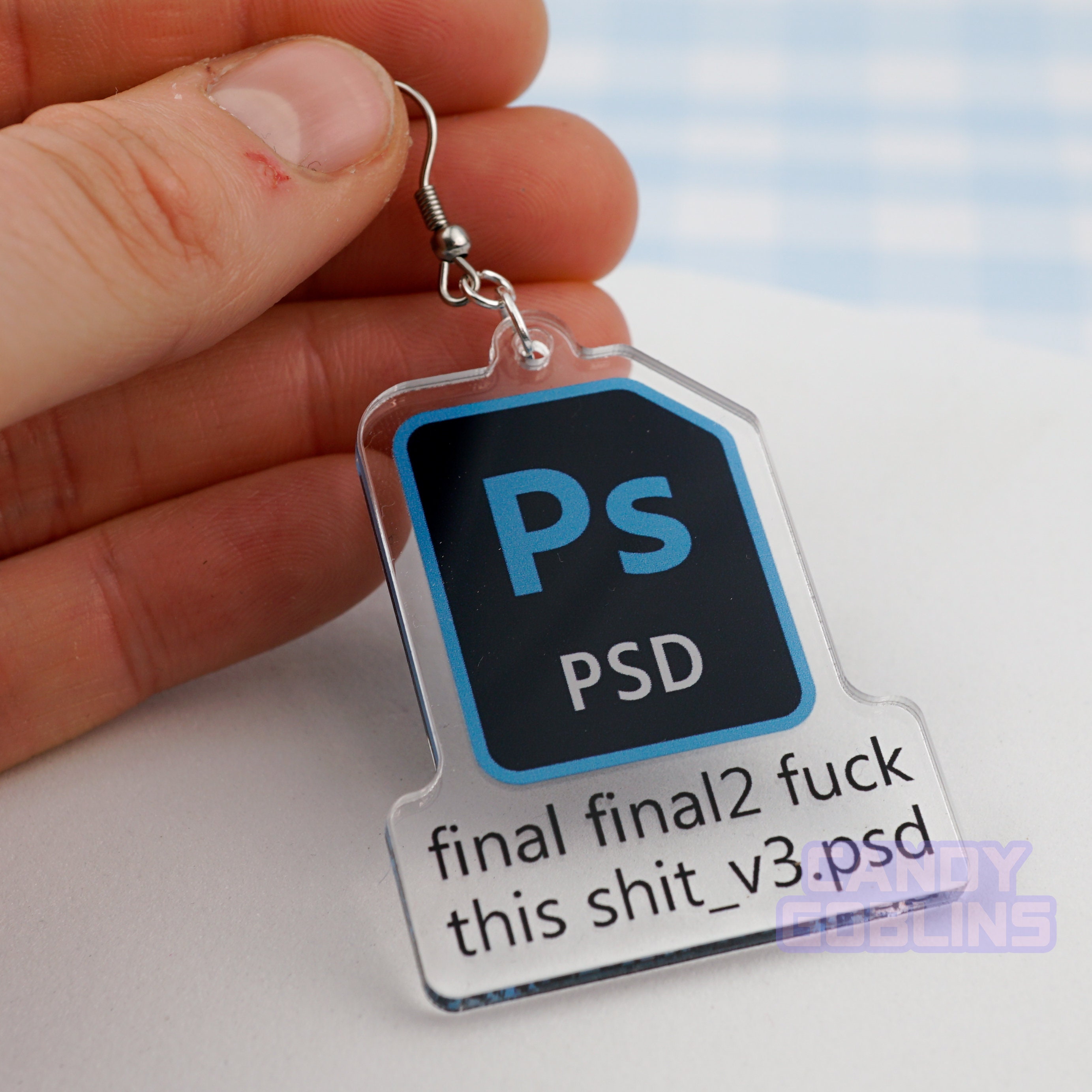 Photoshop Earrings Graphic Design Rude Fuck Swearing - Etsy