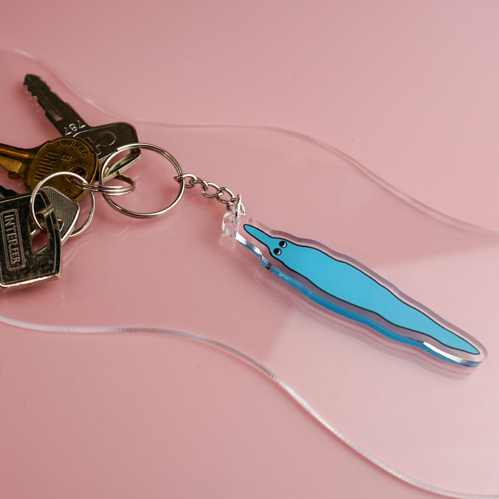 Worm on String Keychain Magic Worm Wormcore Kidcore Meme - Etsy