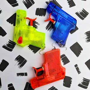 Water Pistol Earrings Gun Neon Green Yellow Kidcore Raver Oversized ...