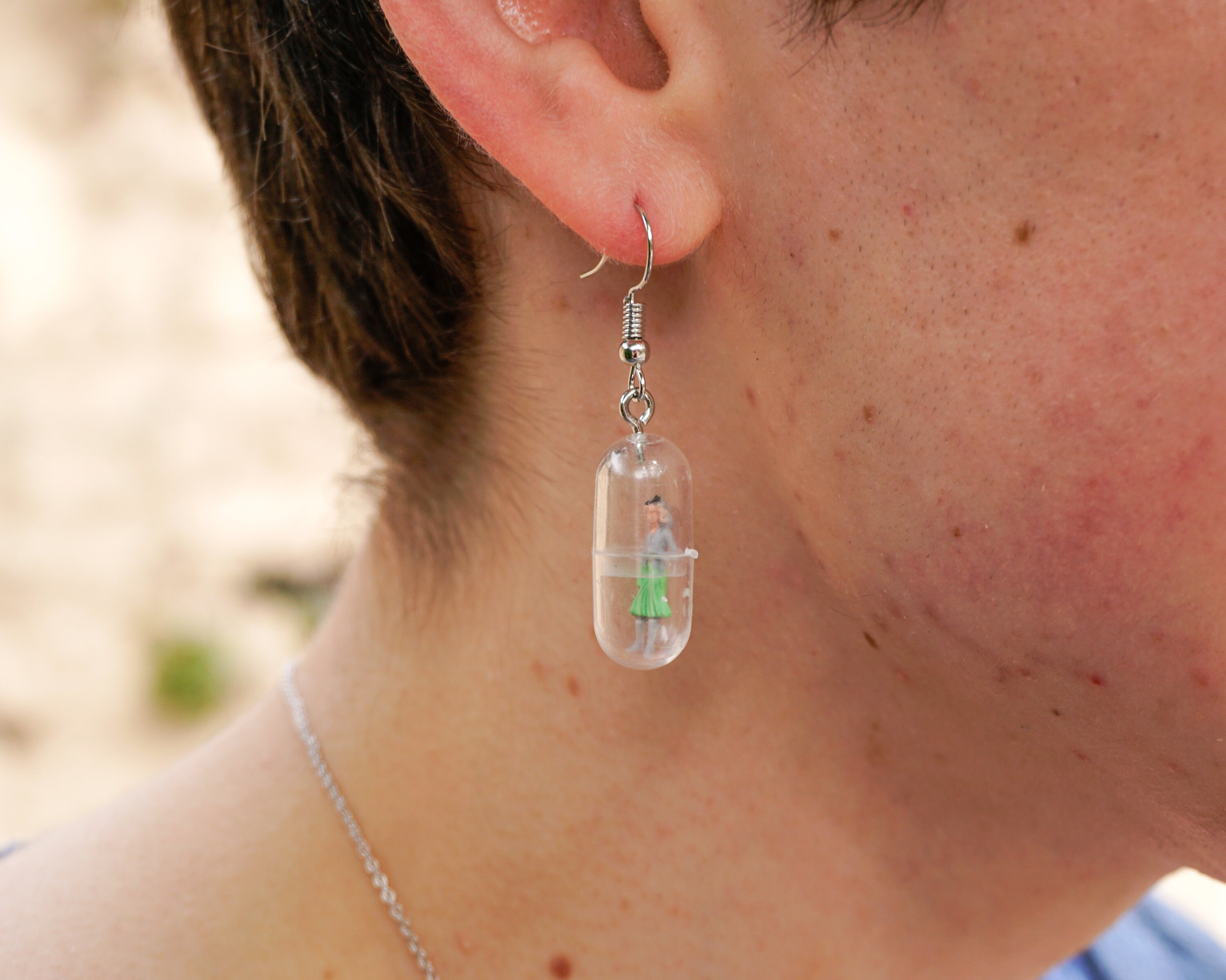 People Pill Earrings- Little Capsule Tablet Style Drugs Medication ...