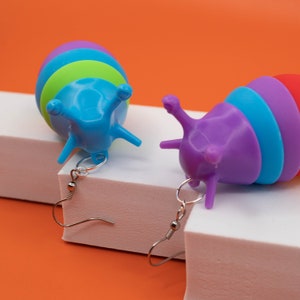 Fidget Slug Earrings Stim Toy Mismatch Stimmy Autism ADHD Rainbow ...
