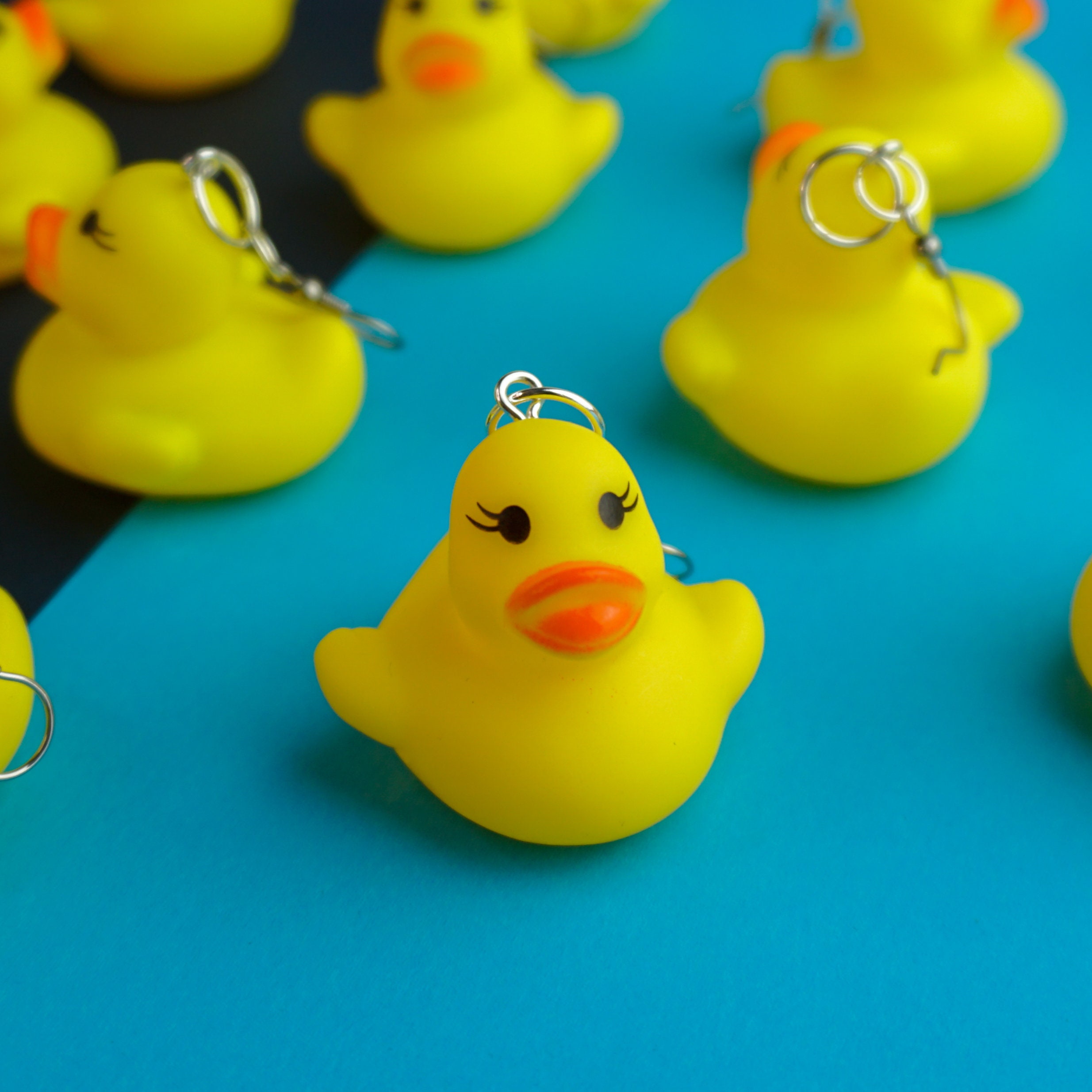 Rubber Duck Earrings Plastic Yellow Duckies Chicks Statement - Etsy