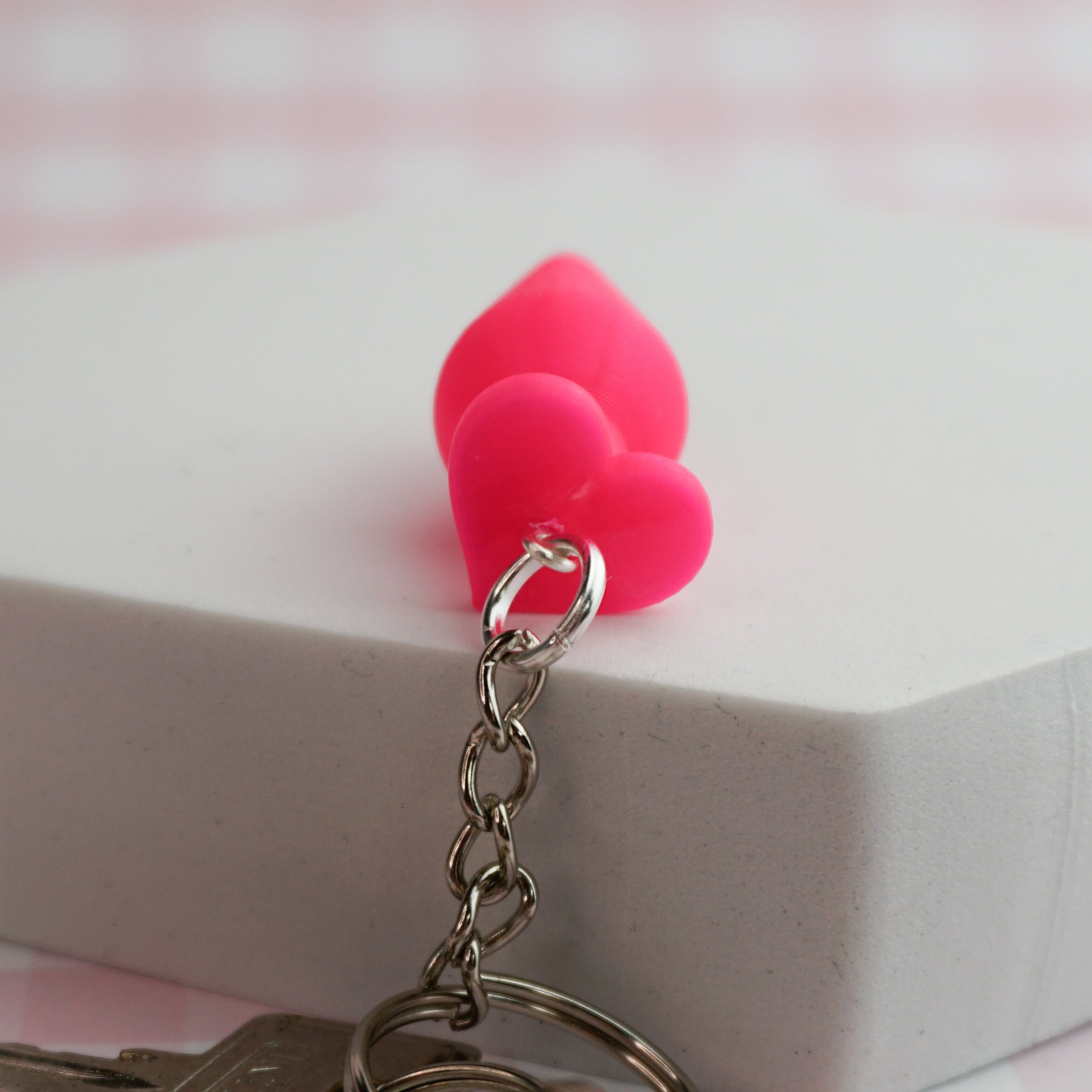 Heart Butt Plug Keychain - Neon Pink Love Sex Toys Naughty Valentines ...