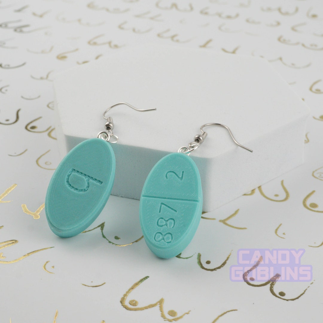 Estrogen Tablet Earrings - Trans Transgender Women LGBTQ+ LGBT ...