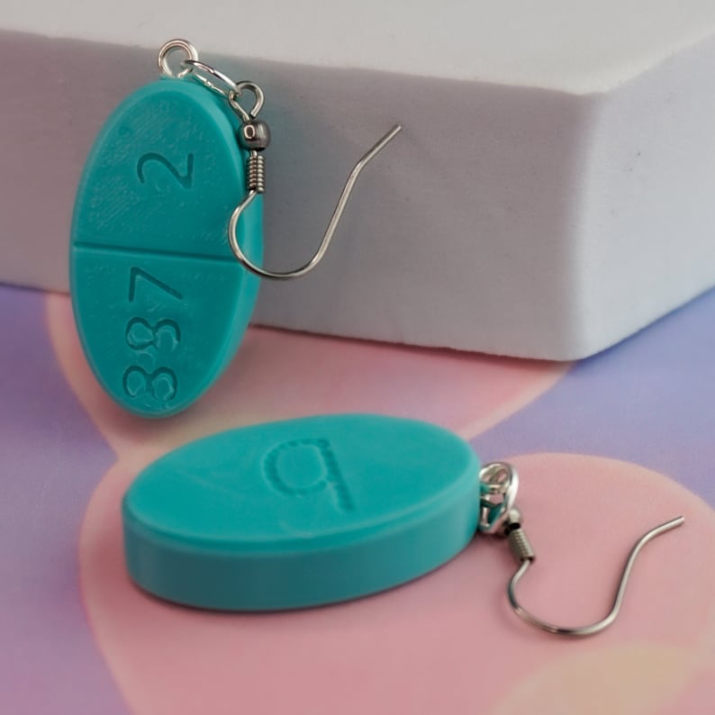 Estrogen Tablet Earrings Trans Transgender Women LGBTQ LGBT - Etsy