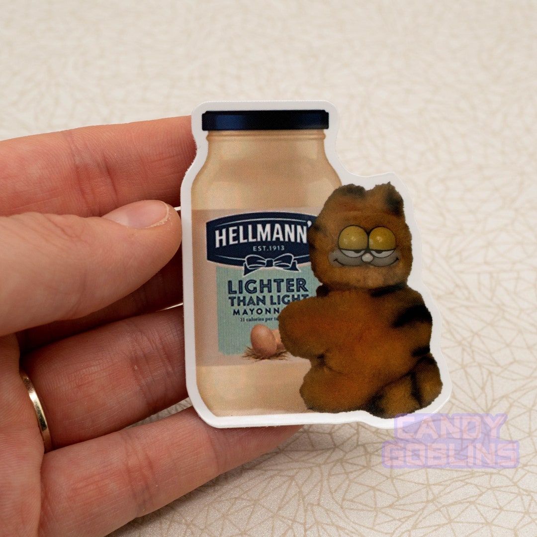 Garfield Mayonnaise Sticker Garf Hellmann Mayo Cat Meme - Etsy