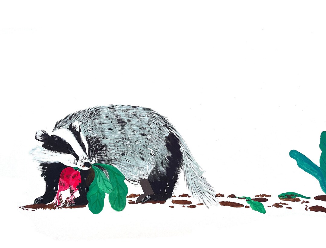 Badger Thief Art Print by Julian Plum - Etsy