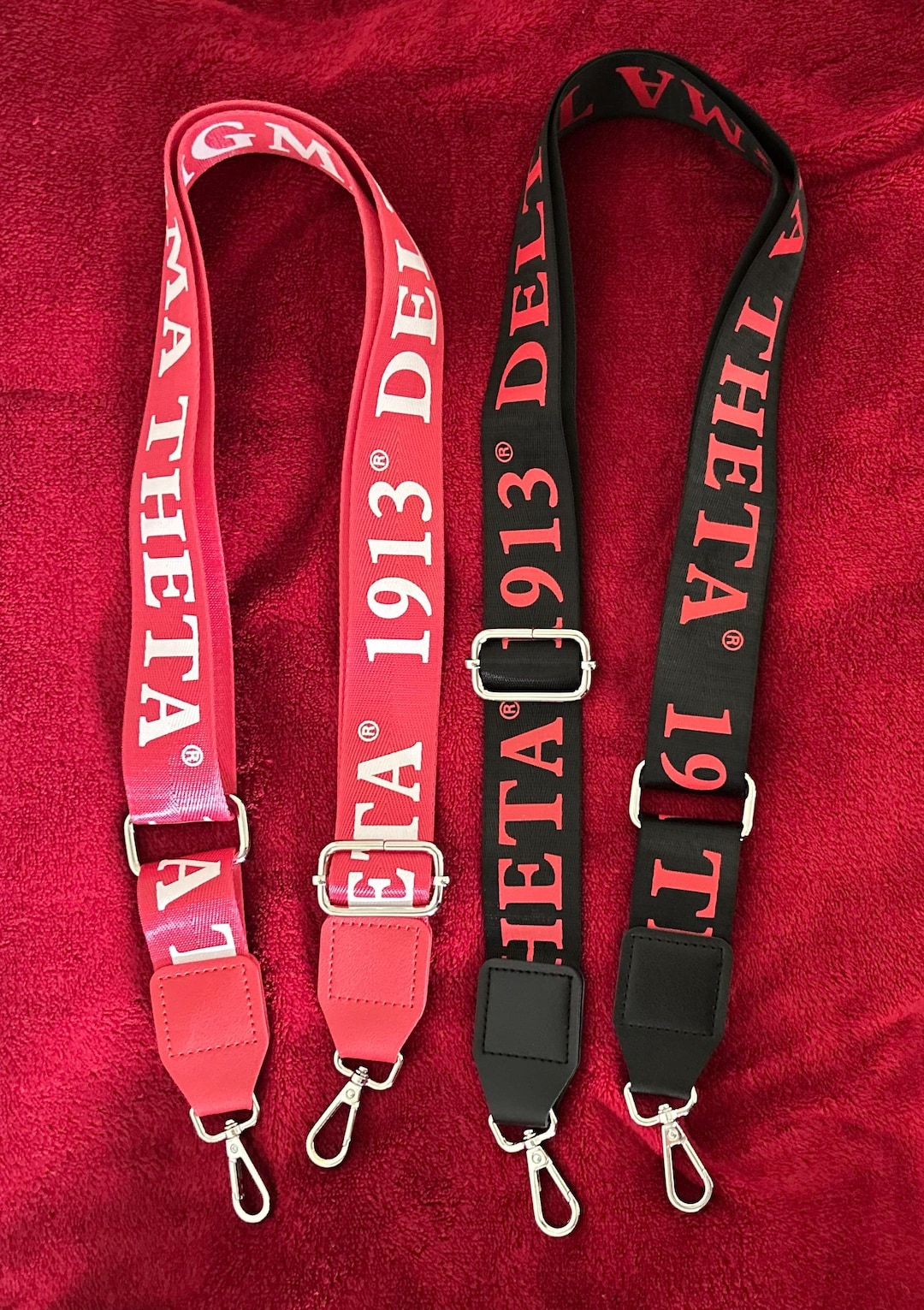 Red or Black Delta Sigma Theta Crossbody Purse Strap - Etsy
