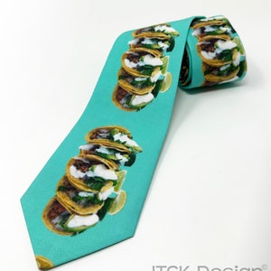 Mexican Folk Art Street Tacos Al Pastor Foodie Men's Tie Necktie Food ...