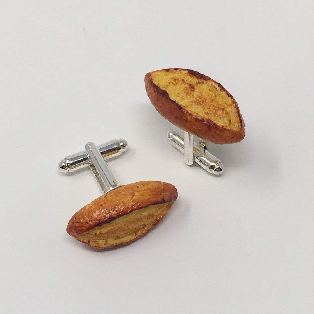 Handmade Artisan Bread Crusty French Loaf Cuff Links Miniature Food ...