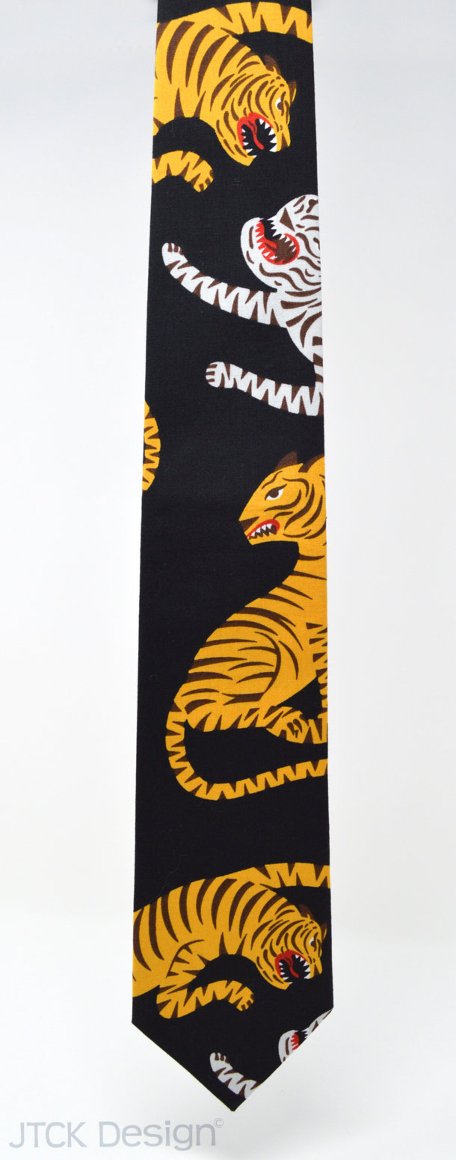 Asian Tiger Tie Necktie Men's Accessories Unique & - Etsy