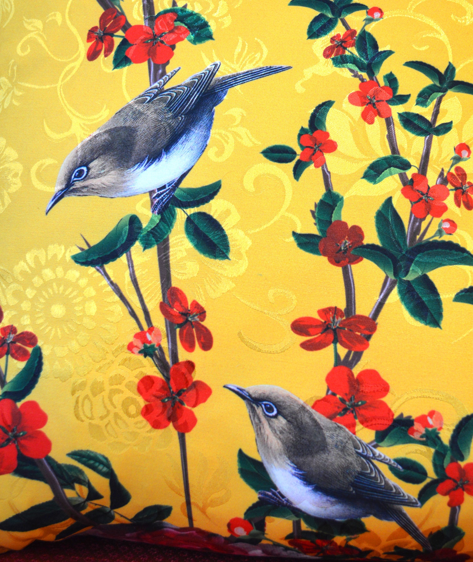 Vietnamese Ao Dai Cherry Blossom & Bird Custom Made Decorative - Etsy