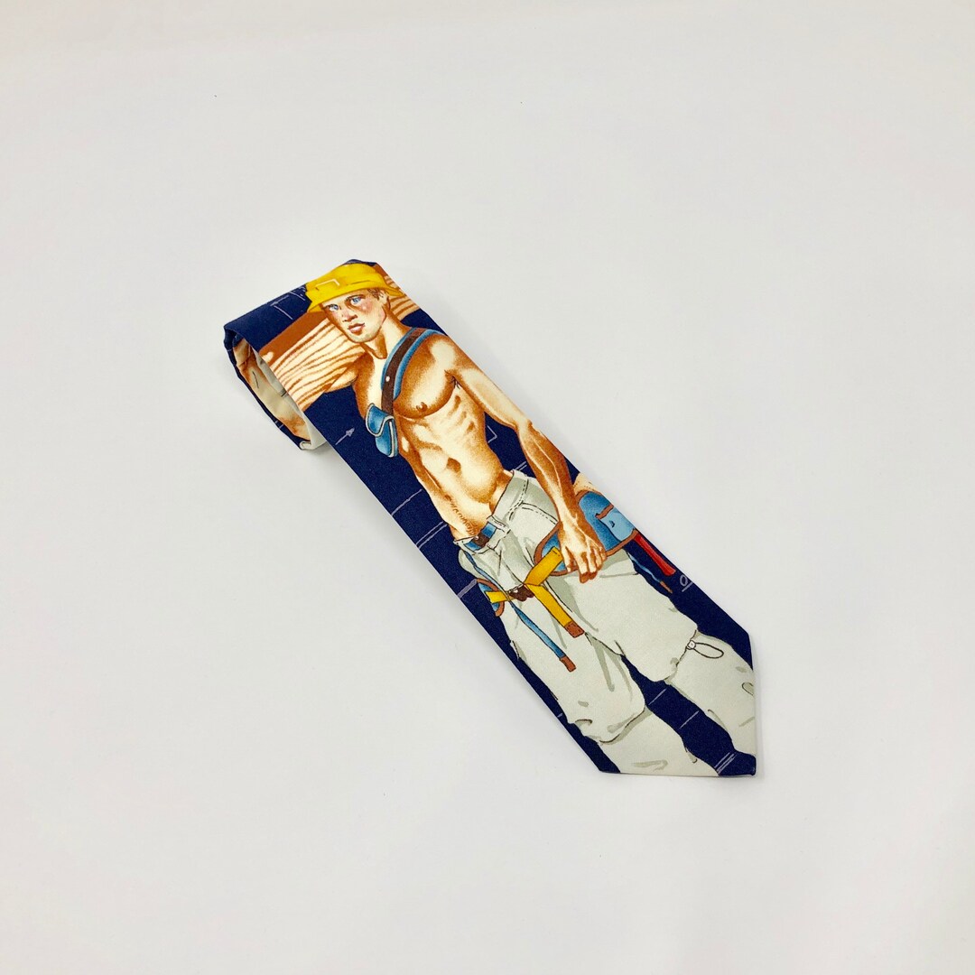 All American Construction Worker Tie Necktie Men's Accessories Unique ...