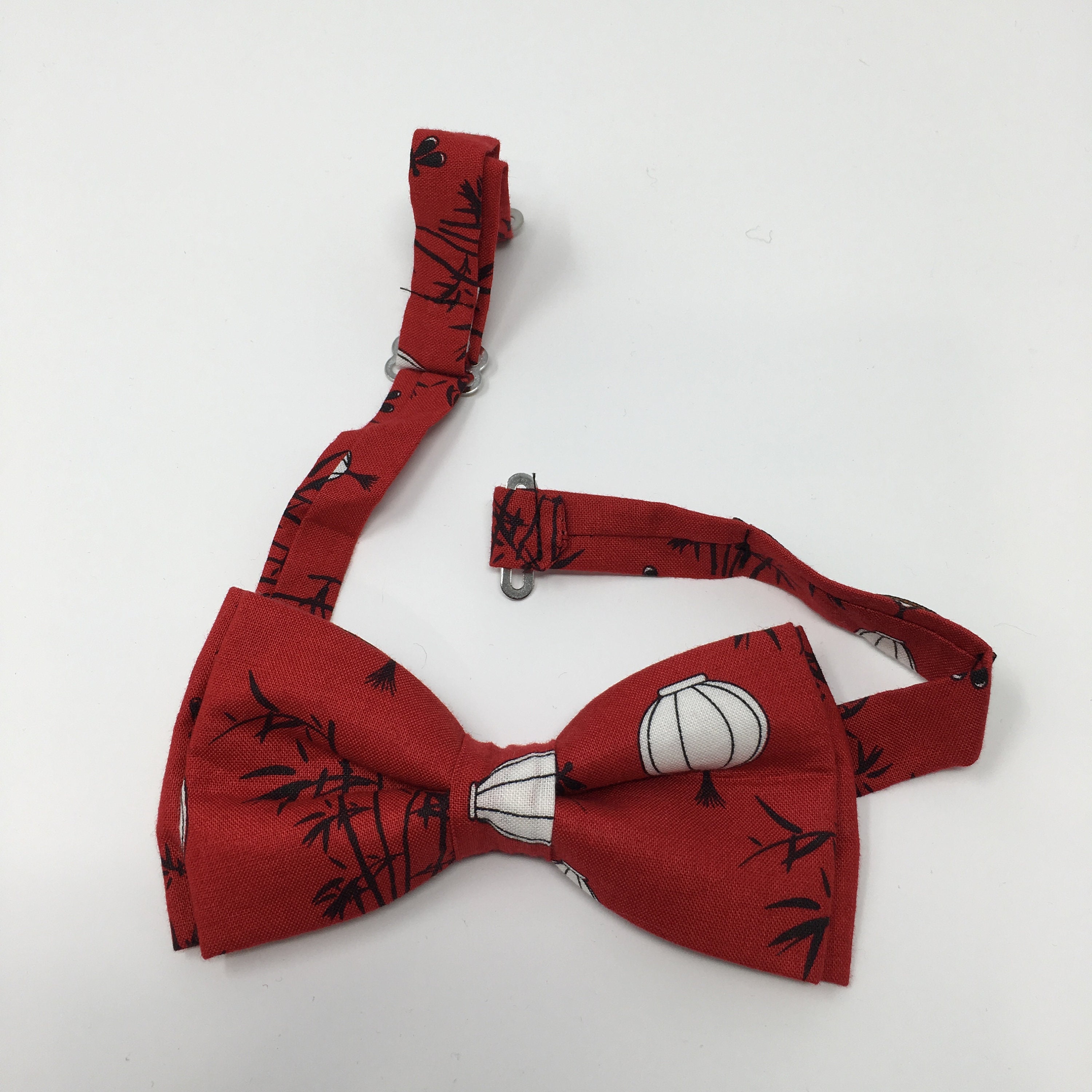 Chinese Asian Lantern & Bamboo Bow Tie Necktie Men's Accessories Bowtie ...