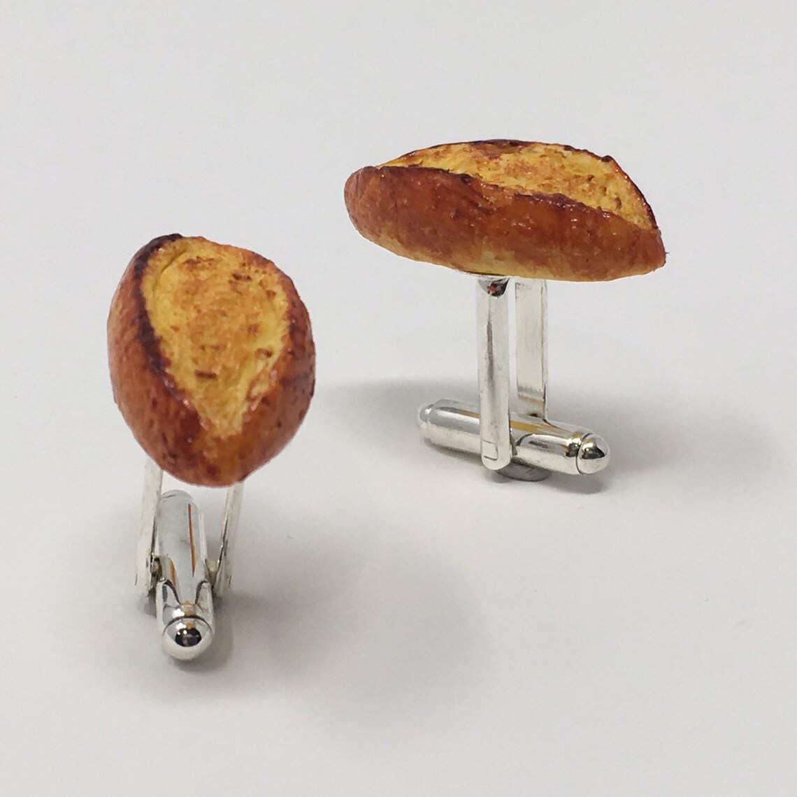 Handmade Artisan Bread Crusty French Loaf Cuff Links Miniature Food ...