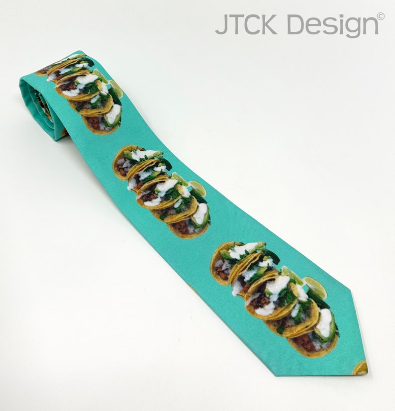 Mexican Folk Art Street Tacos Al Pastor Foodie Men's Tie Necktie Food ...