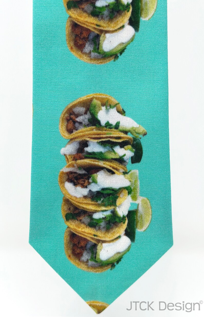 Mexican Folk Art Street Tacos Al Pastor Foodie Men's Tie Necktie Food ...