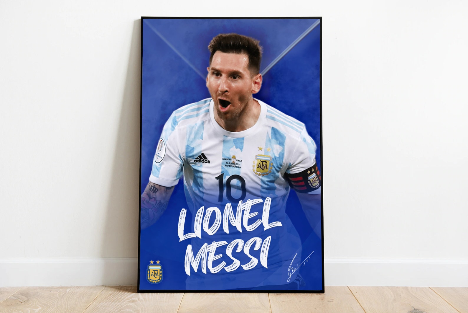 Lionel Messi Poster | Soccer Football Player Poster, Soccer Wall Art ...