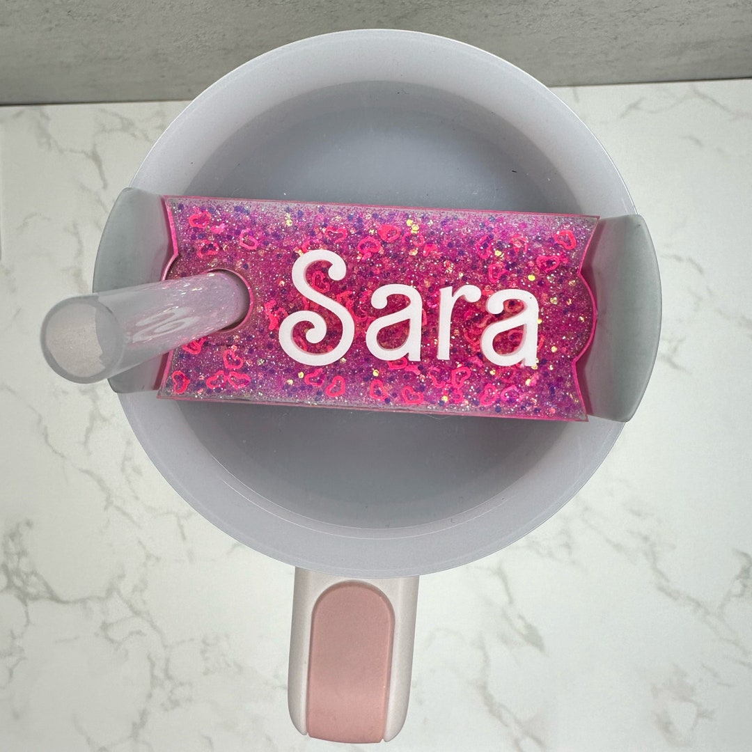 Tumbler Tags, Name Plate, Custom Tumbler Tag, Glitter Tumbler Tag 30 Oz ...