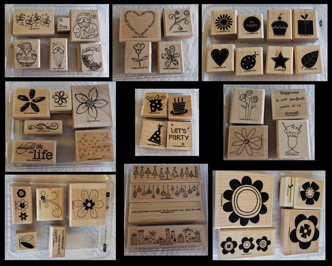 Stampin' UP! RETIRED Wood Block Stamp Sets FREE Shipping! - Etsy