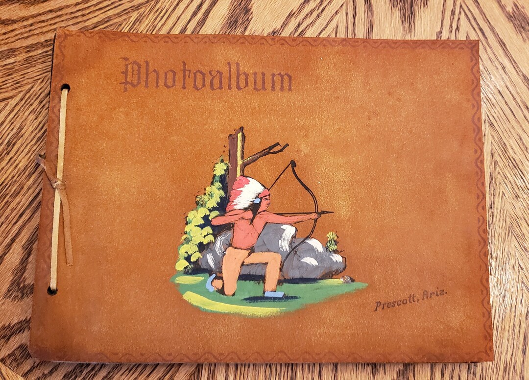 Vintage "prescott Arizona" Indian Souvenir Suede Photo Album - Etsy