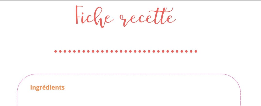 PEPS Recipe Card - Etsy