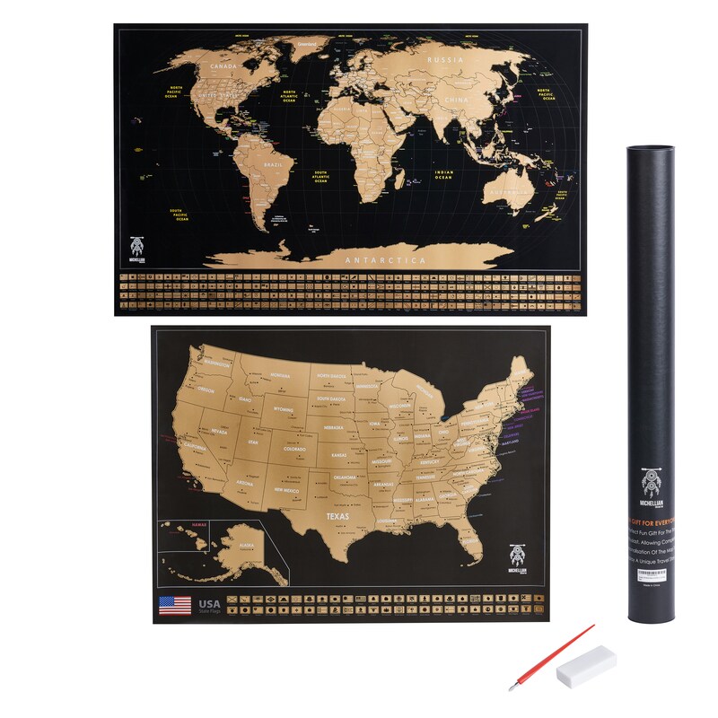 Scratch off World Map - Etsy