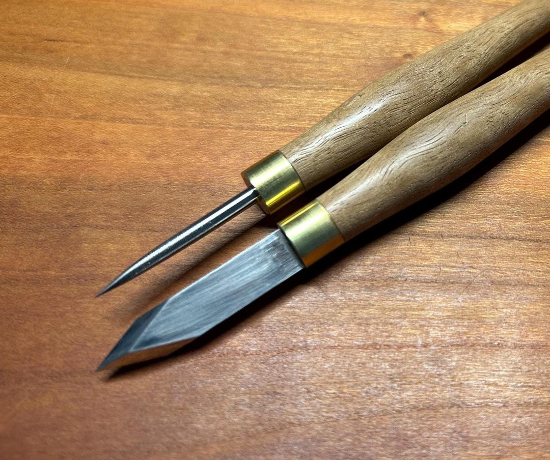 Bespoke Set, Marking Knife and Awl - Tasmanian Oak - Etsy