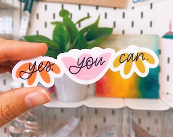 Yes You Can Sticker - Etsy